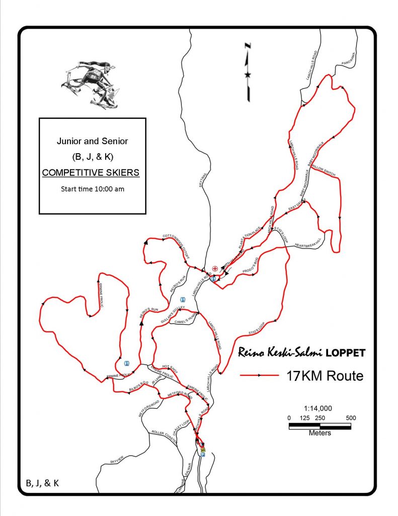 17KM Route – Larch Hills Nordic Society